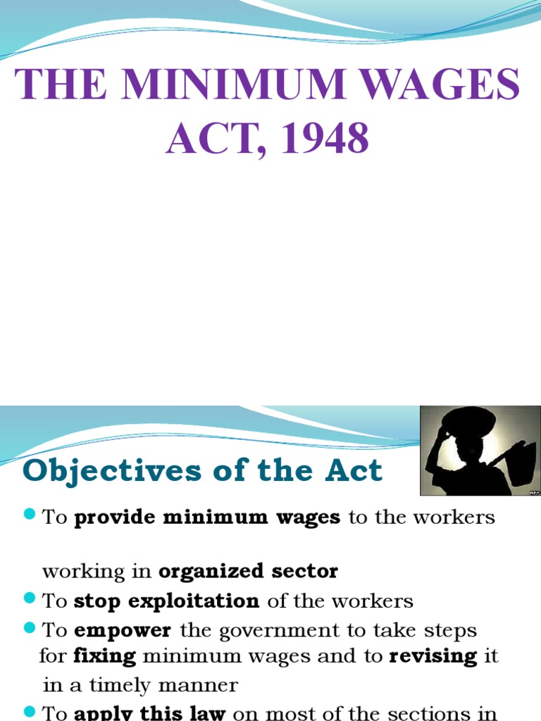 The Minimum Wages Act 1948 | PDF | Employment | Wage
