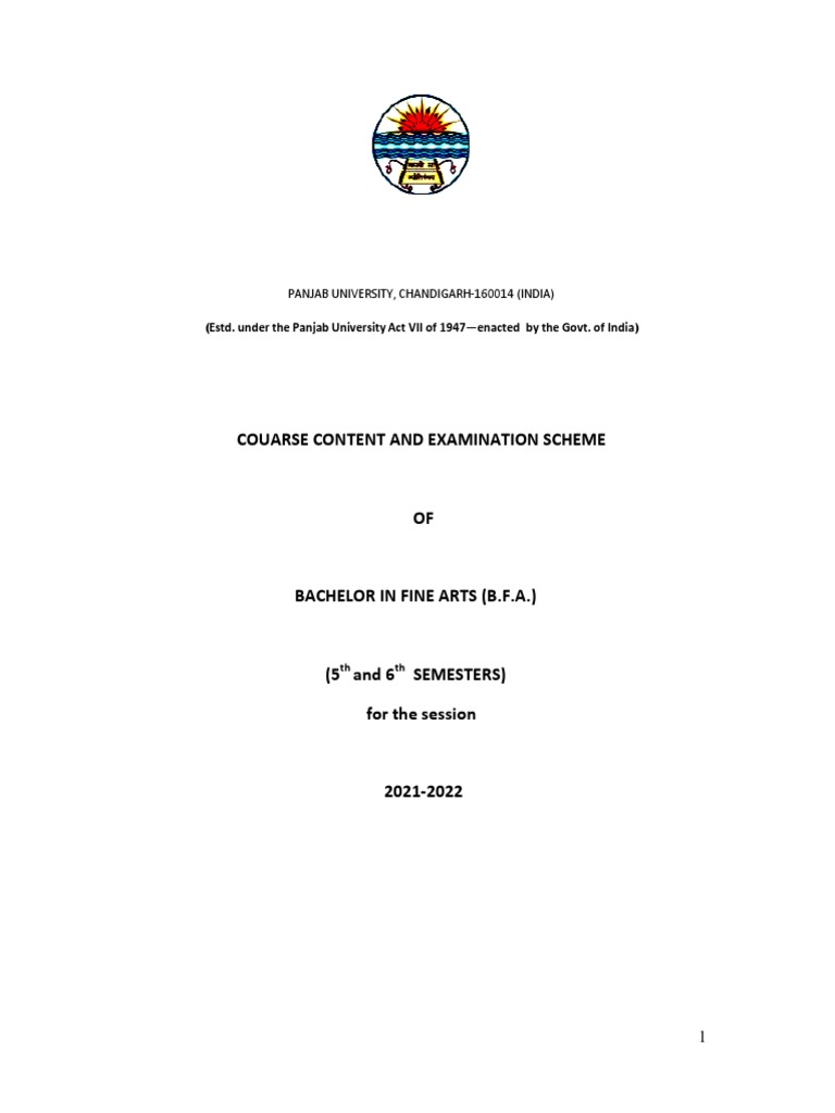 5th & 6th Sem Syllabus | PDF | Drawing | Paintings