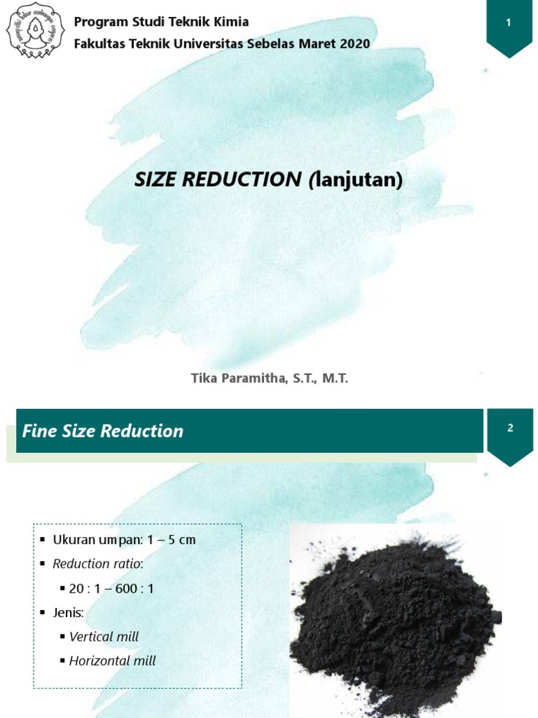 Size Reduction | PDF