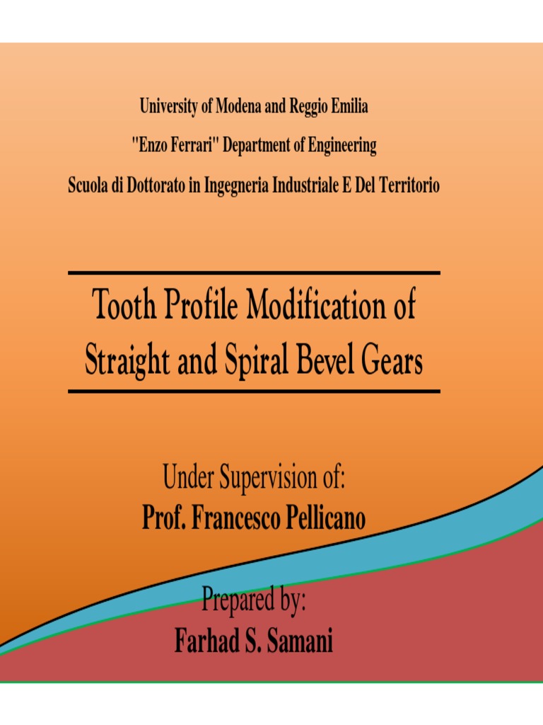 Tooth Profile Modification of Straight and Spiral Bevel Gears | PDF ...