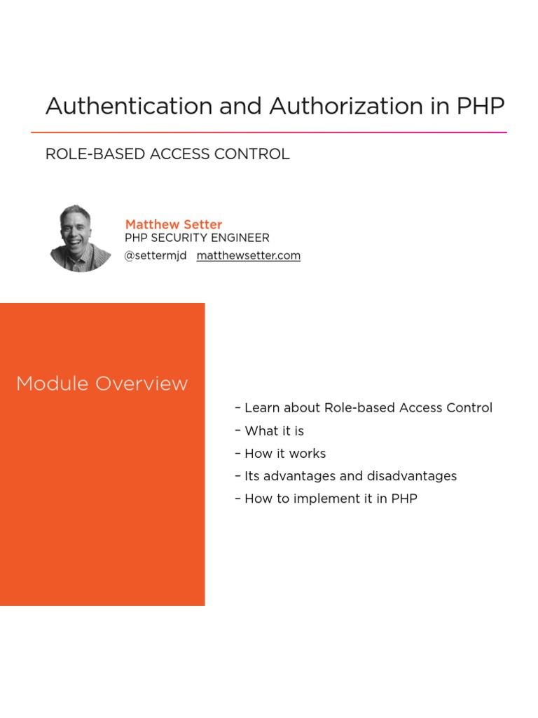 PHP Role-Based Access Control Guide | PDF | Access Control | Computer ...