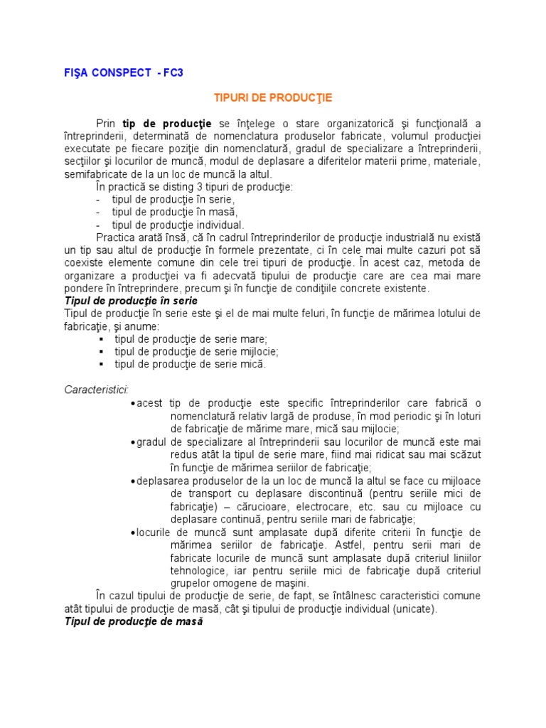 Fisa Conspect 3 PP | PDF