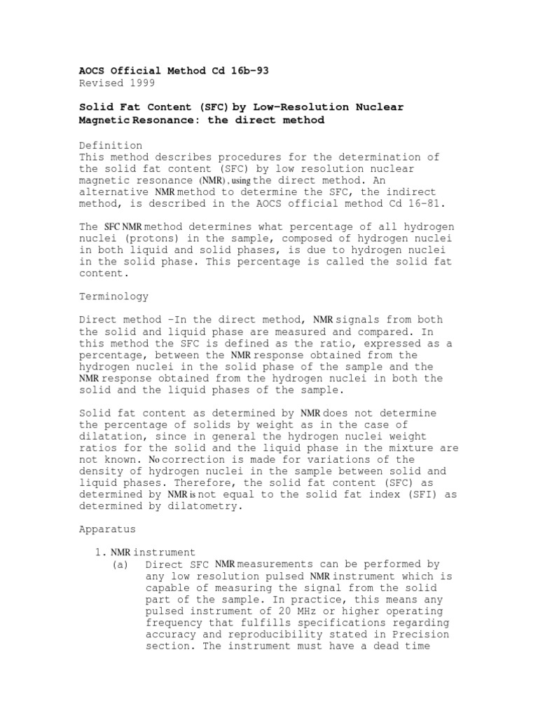 AOCS CD 16b-93 (3779) | PDF | Nuclear Magnetic Resonance | Outlier