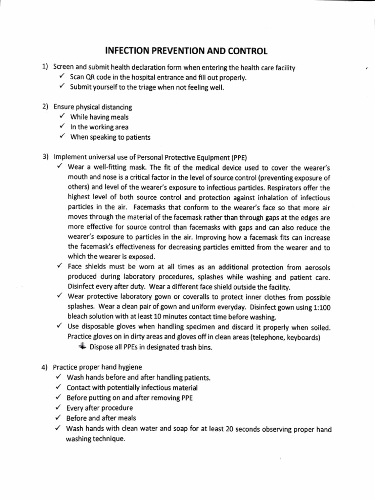 Infection Control Guidelines for Healthcare | PDF | Health Sciences ...