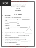 Class 5 Maths Chapter 2 Shapes and Angles Worksheet | PDF | Angle | Circle