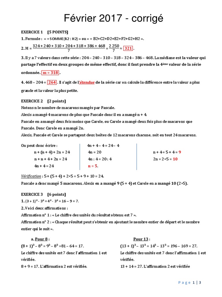 Devoir Commun Daguerre 3eme 2017 Corrige | PDF | Triangle | Formes géométriques