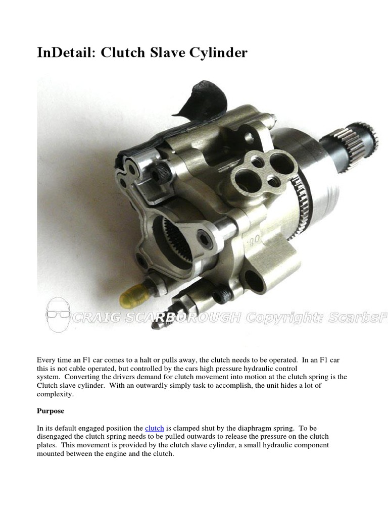 F1 - Clutch Slave Cylinder | PDF | Clutch | Piston