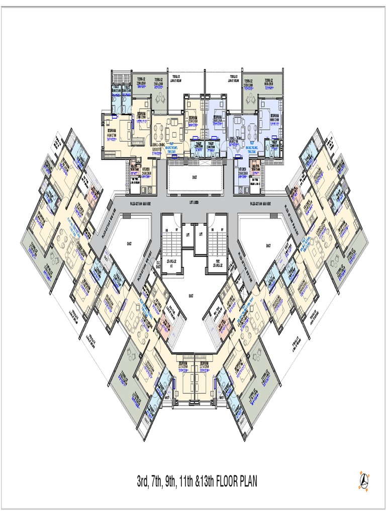 3rd, 7th, 9th, 11th &13th FLOOR PLAN | PDF