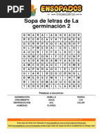 Sopa de letras: Importancia de las plantas | PDF