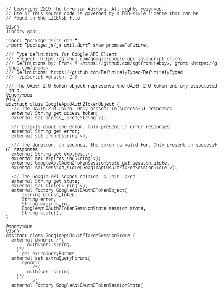Gapi Dart | PDF | Callback (Computer Programming) | Mobile App