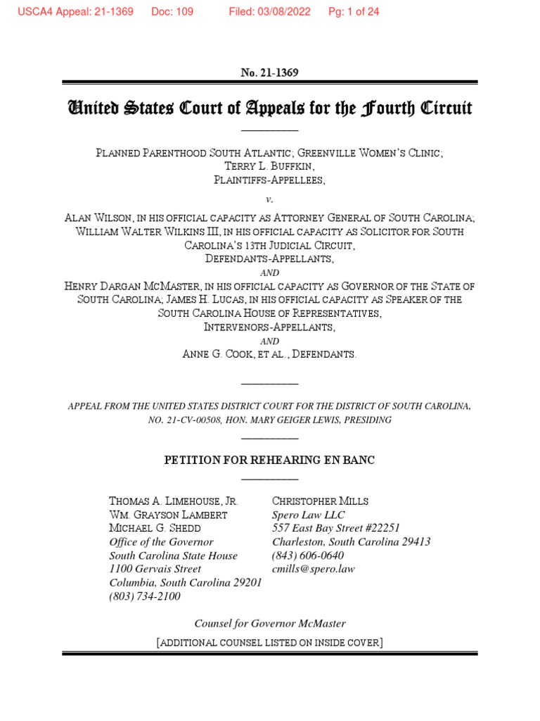 2022-03-08 109 Petition For Rehearing en Banc | PDF