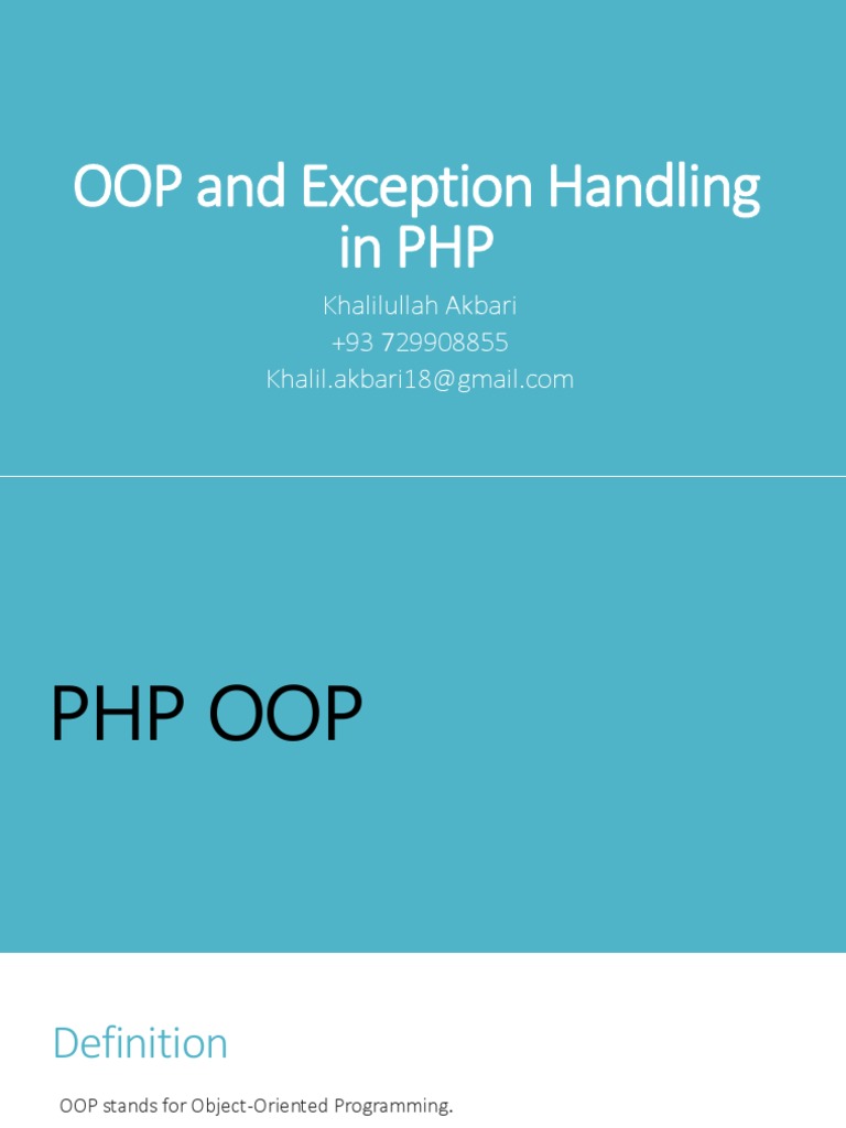 OOP and Exception Handling | PDF | Object Oriented Programming | Class ...