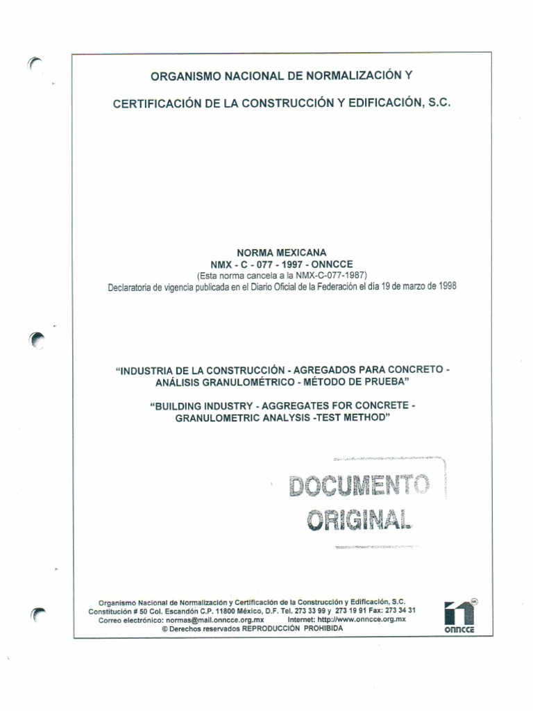 NMX C 077 Onncce 1997 | PDF