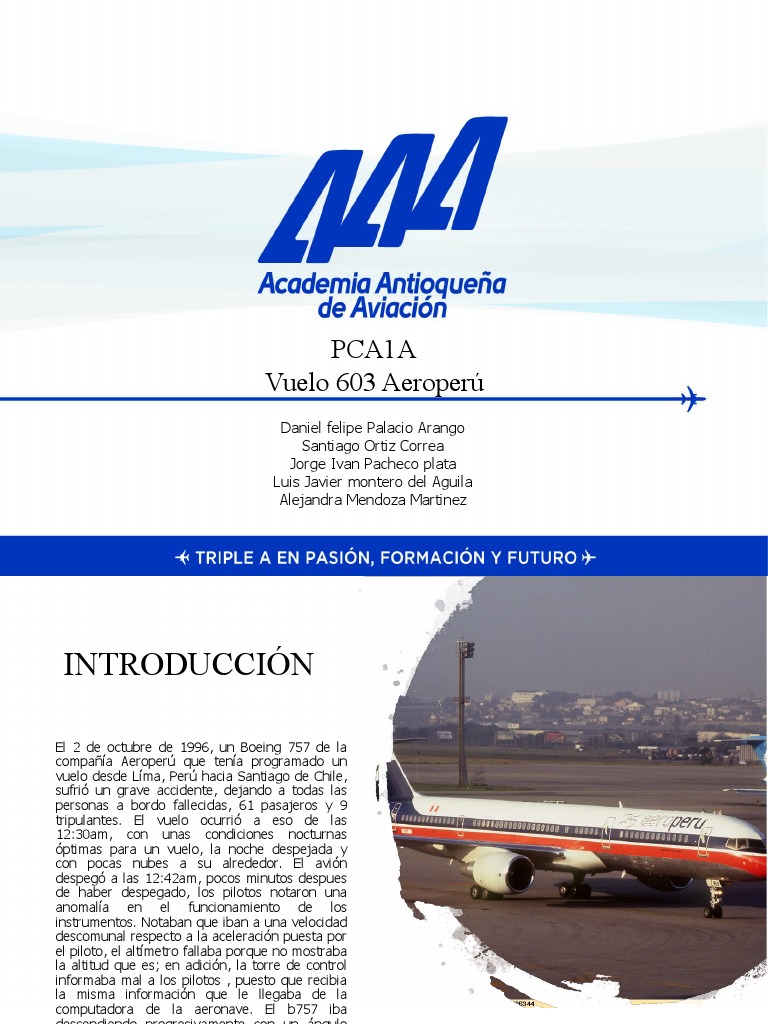 Aeroperú 603 | PDF | Aeronave | Control de tráfico aéreo