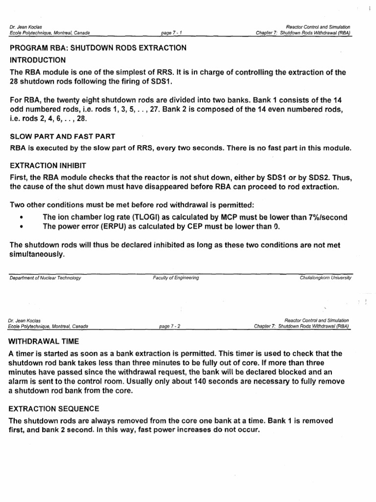 Dr. Jean Koclas Ecole Pofytechnique, Montreal, Canada Page7-1 Reactor ...