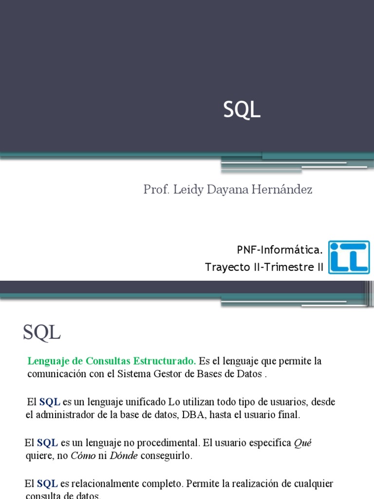 SQL Manual | PDF | SQL | Bases de datos