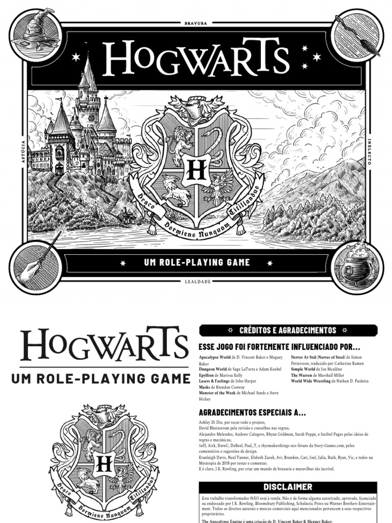Hogwarts RPG - Completo | PDF | Feitiçaria | Jogos de RPG
