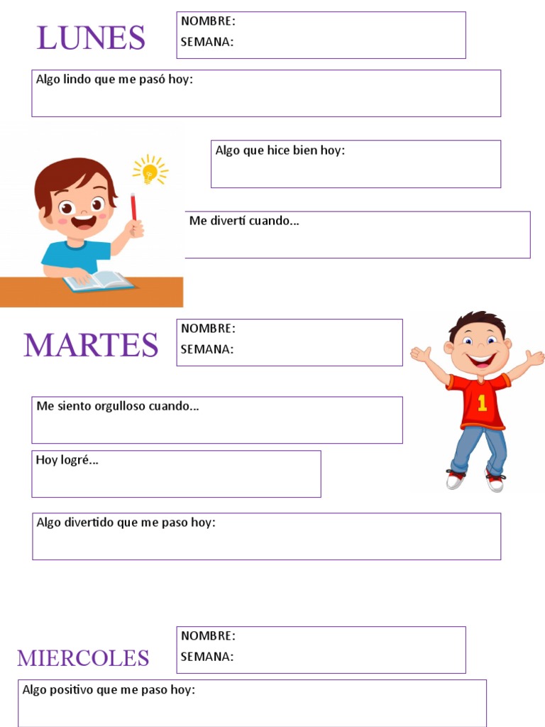 Registro Autoestima Semanal | PDF