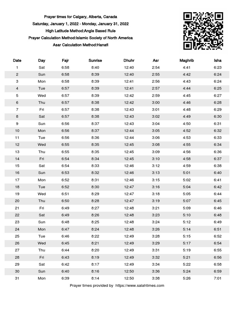 Calgary Prayer Times | PDF | Abrahamic Religions | Islamic Fundamentalism
