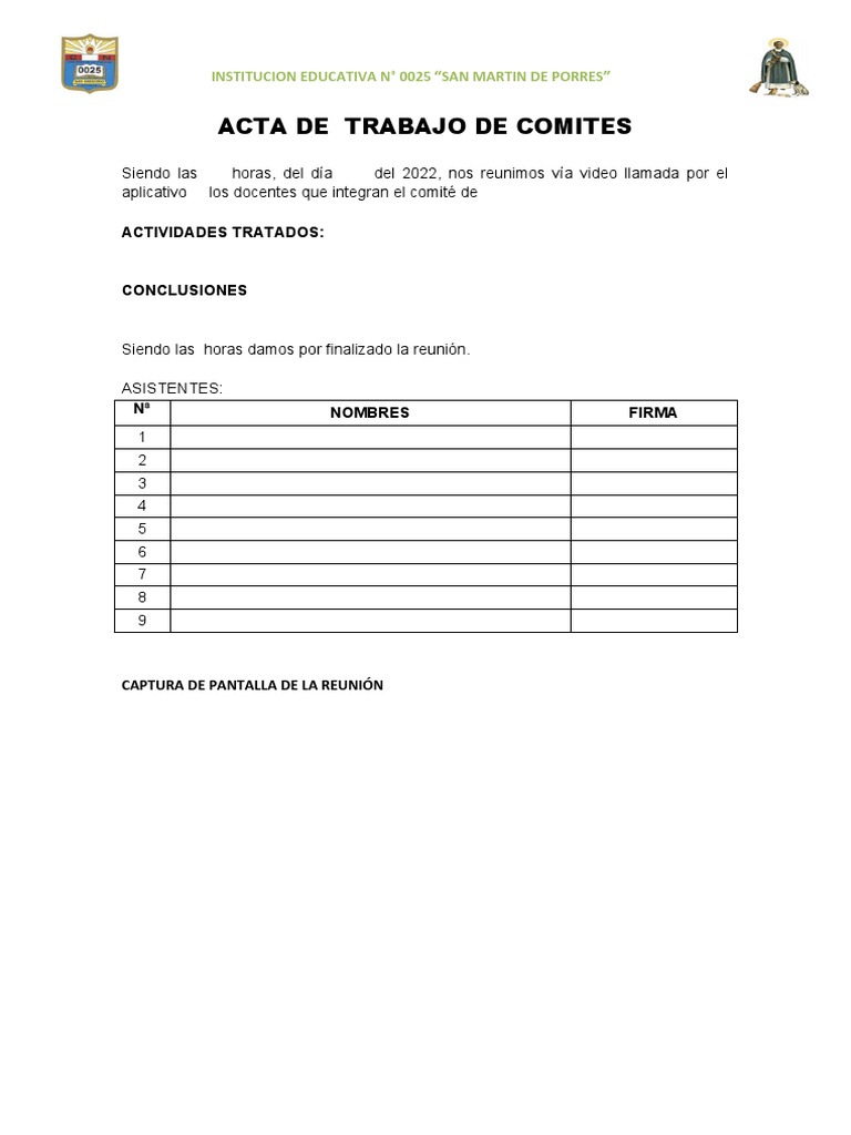 Formato de Acta | PDF