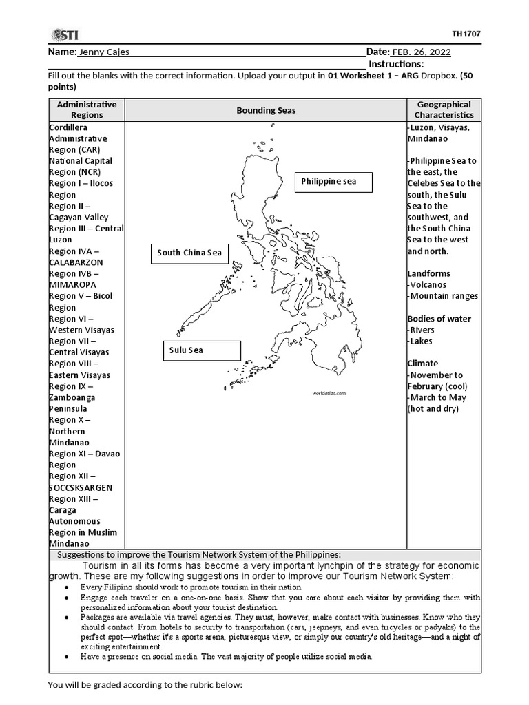 Name: Jenny Cajes Date: FEB. 26, 2022 Instructions | PDF | Mindanao | Philippines