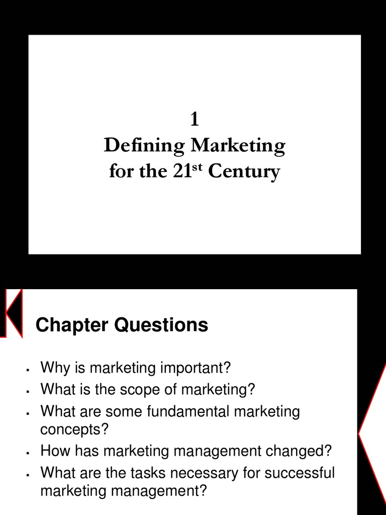 Chapter 1 - Defining Marketing For The 21st Century | PDF | Marketing ...