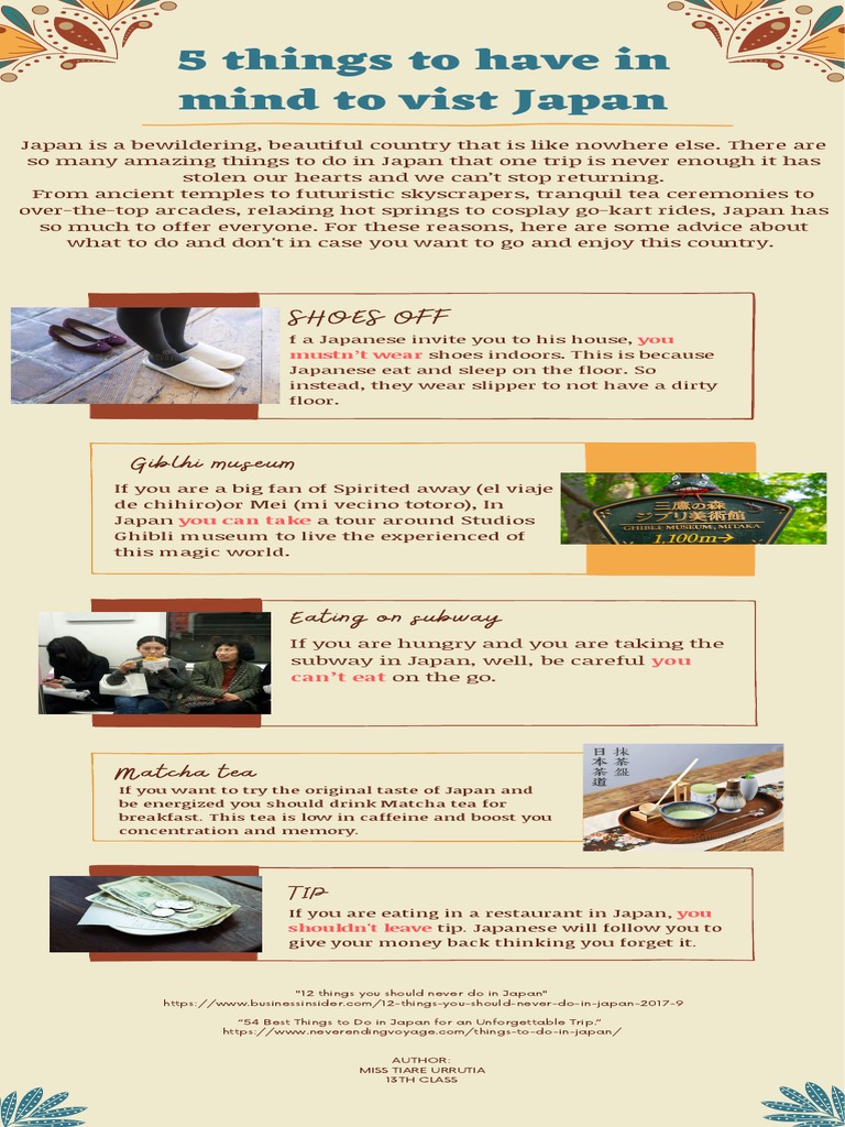 5 Things to Know Before Visiting Japan | PDF | Tea