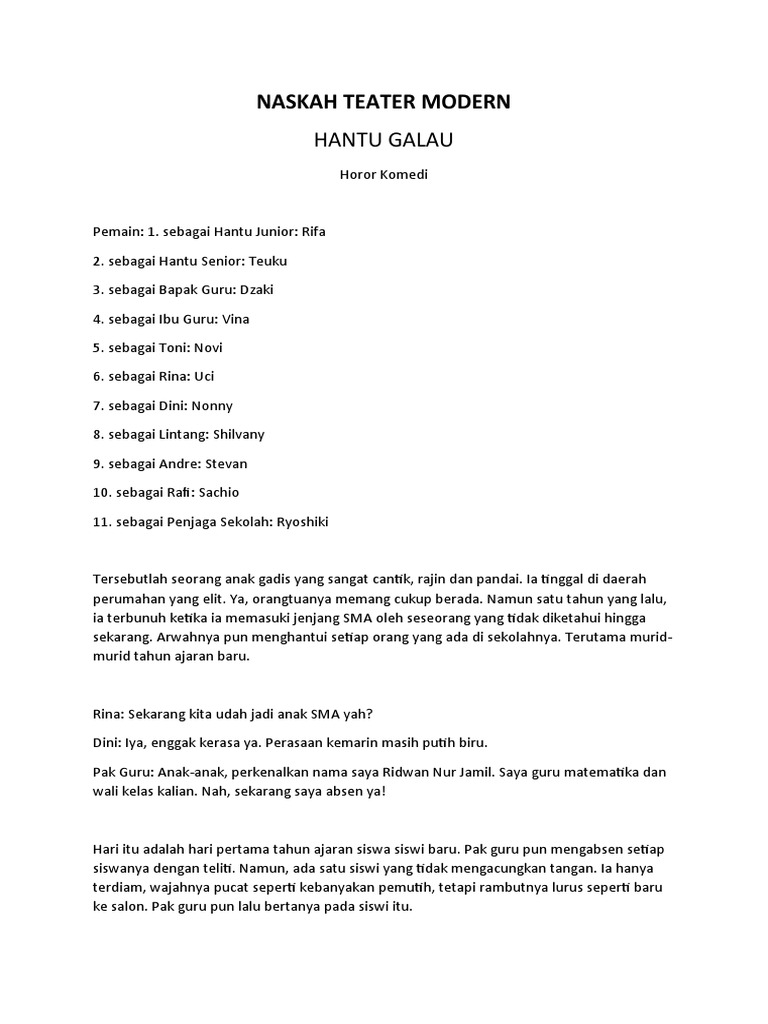 Naskah Teater Modern | PDF