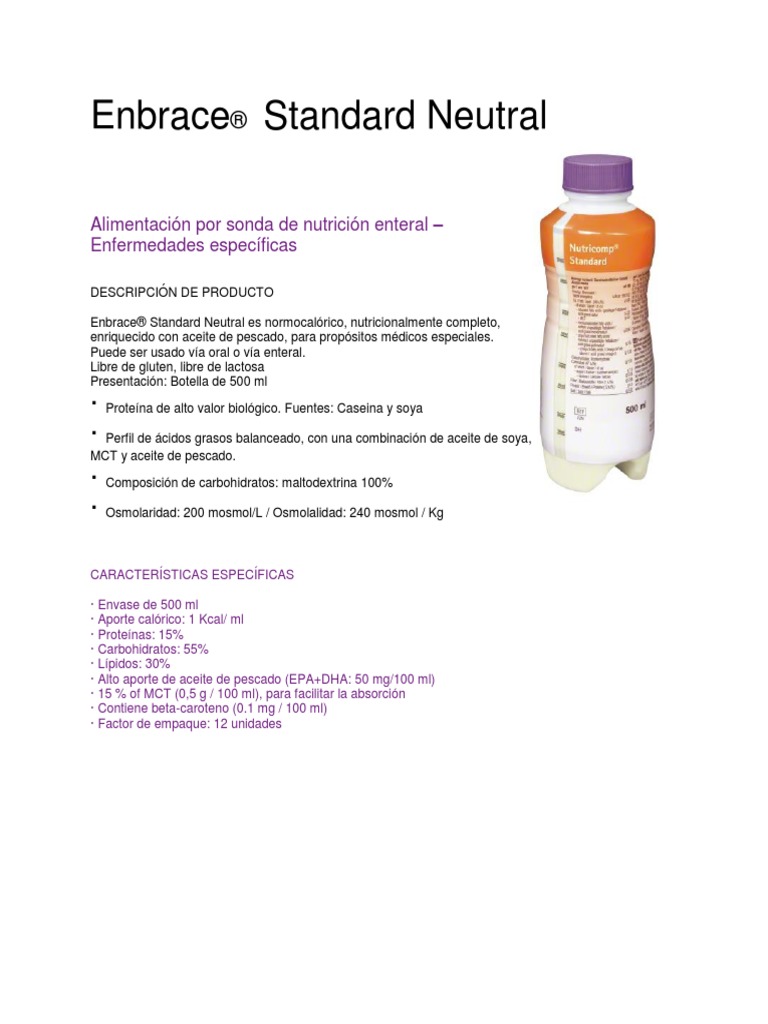 Ficha Técnica Enbrace Standard 500 ML | PDF | Petróleo | Lípido