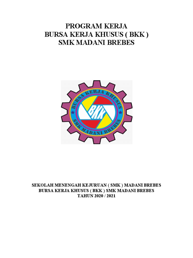 Program Kerja BKK SMK Madani Brebes | PDF