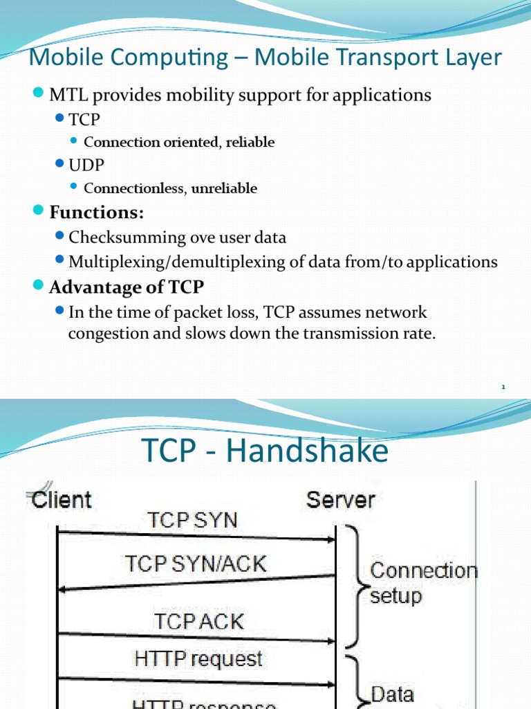 Mobile Computing - Mobile Transport Layer | PDF