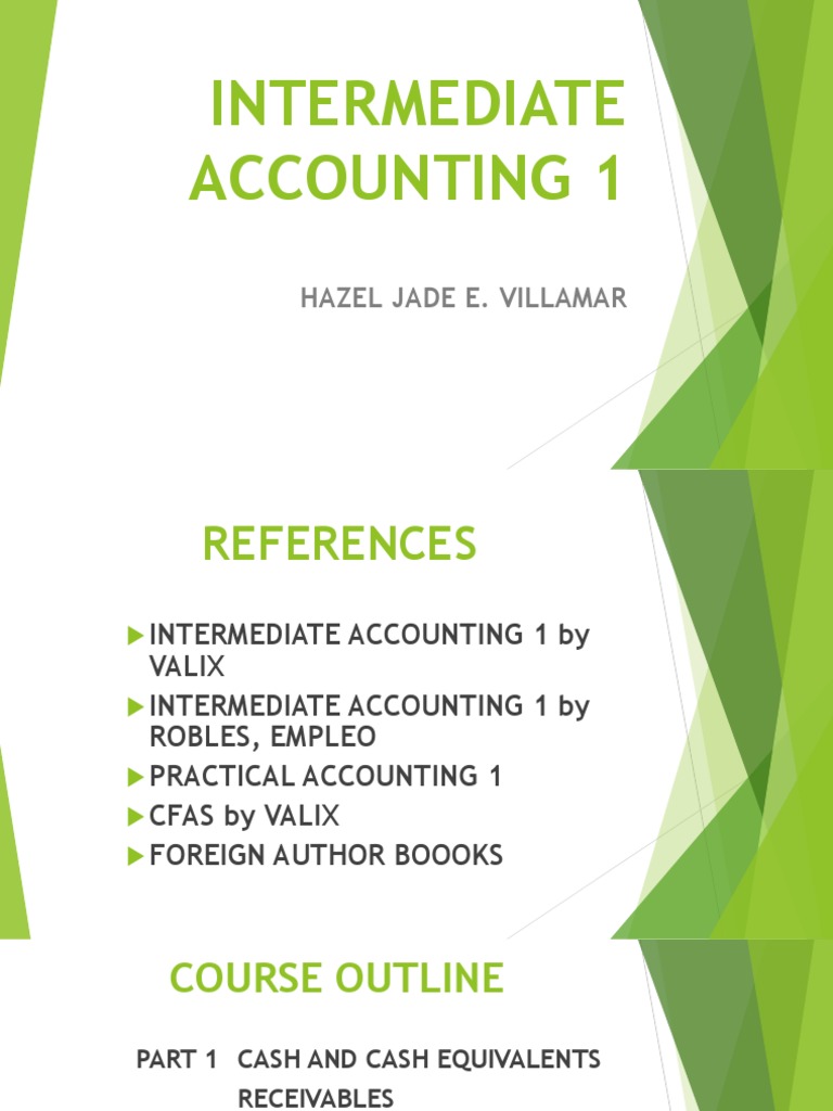 Intermediate Accounting 1-Course Outline | PDF