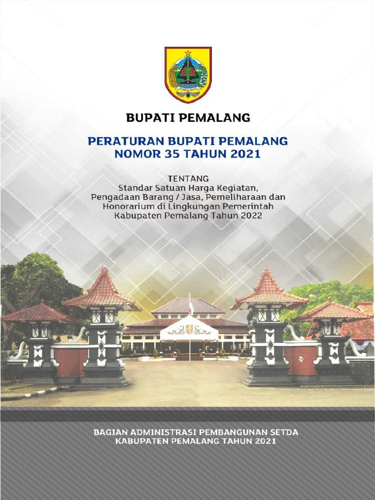 Perbup 35 Tahun 2021 TTG SSH TA.2022 | PDF