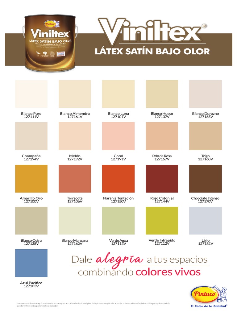 Colores Viniltex Latex Satin | PDF