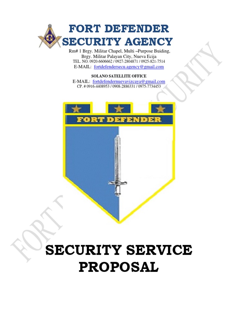 Fort Defender Security Agency Proposal | PDF