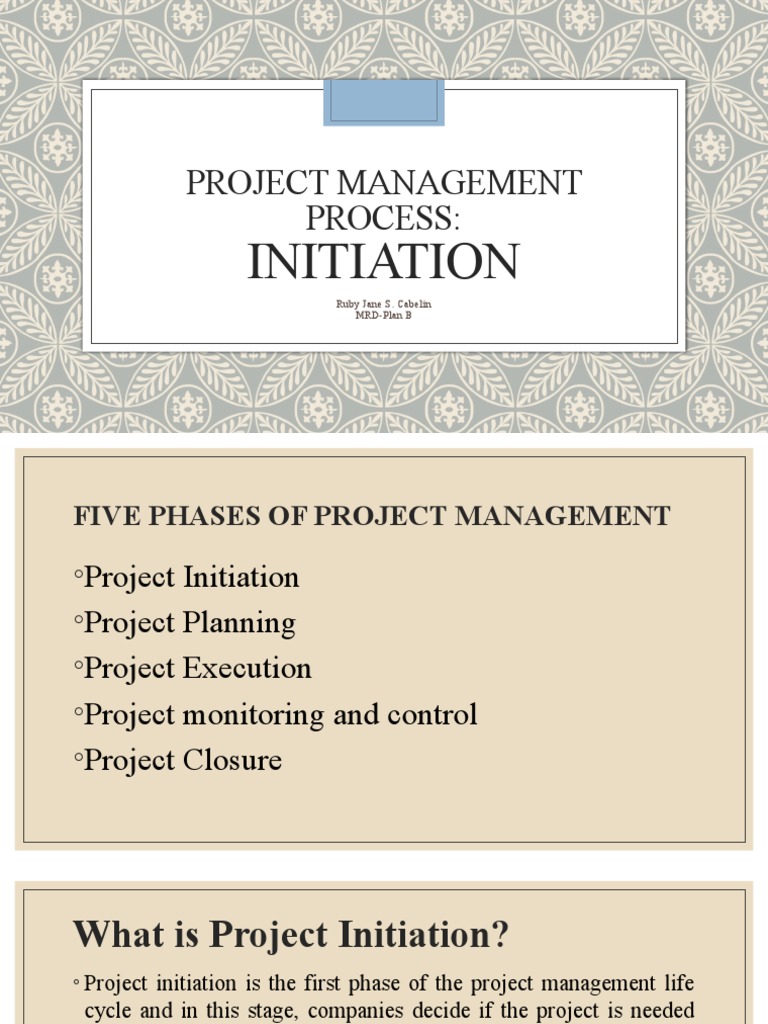 Project Management Process:: Initiation | PDF | Project Management ...