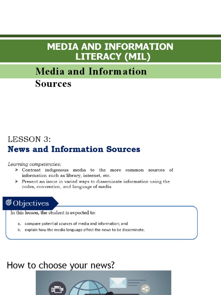 News and Information Sources-Lesson3 | PDF | Mass Media | Libraries