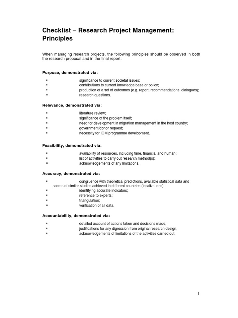 Training Research Checklist | PDF