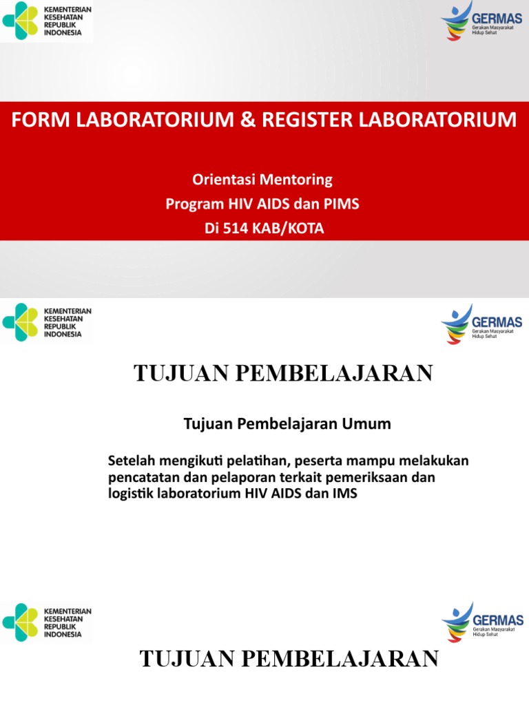 Formulir Register Laboratorium HIV | PDF