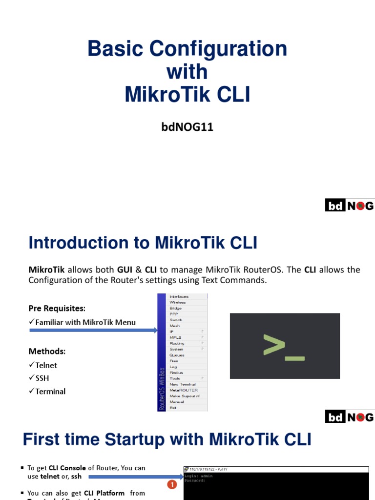 Basic Configuration With Mikrotik Cli: Bdnog11 | PDF | Domain Name ...