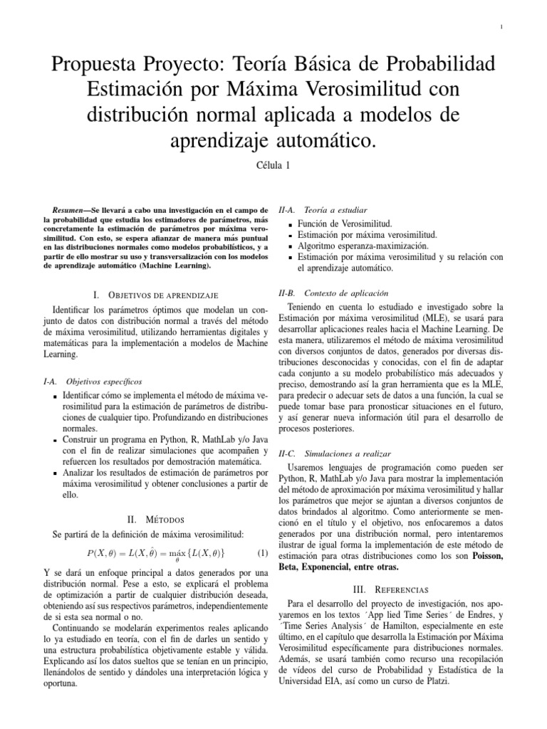 Protocolo Propuesta de Formato de Presentaci N de Taller de Investigaci N I | PDF | Distribución ...