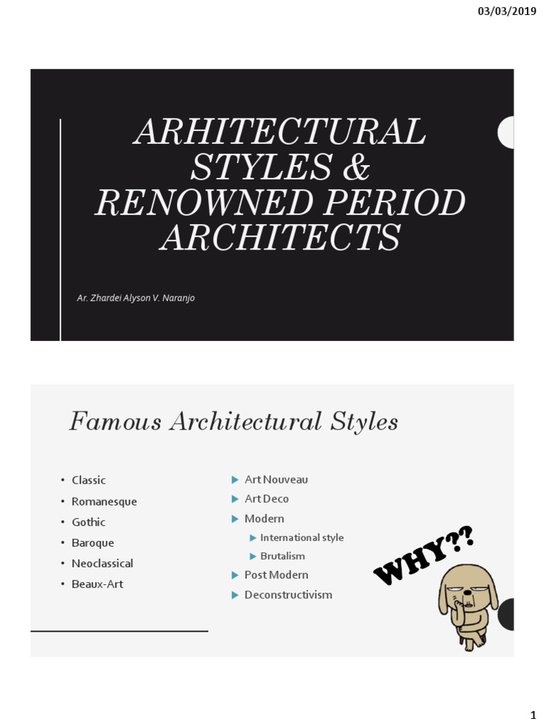 (HOA) Architectural Style and Renowned Period Architects | PDF ...