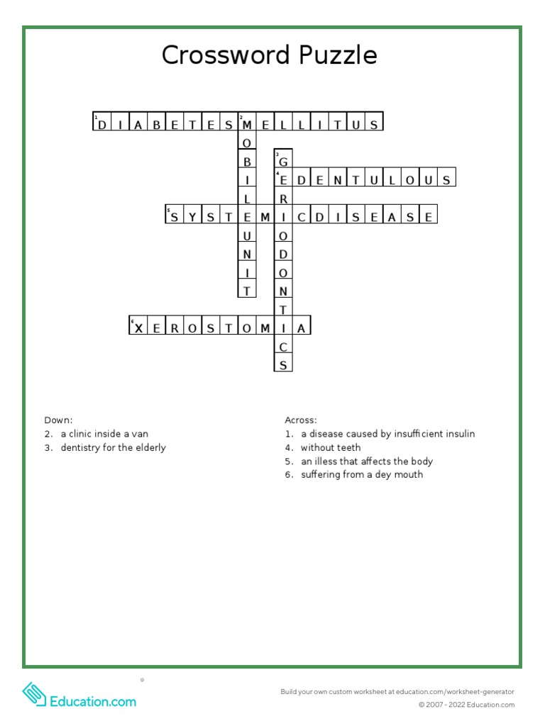 Worksheet Answerkey Geriatric Dentistry | PDF