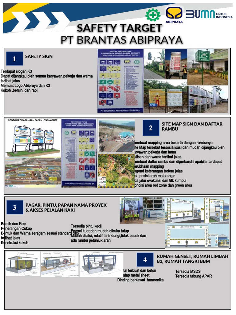 Safety Target Brantas Abipraya | PDF
