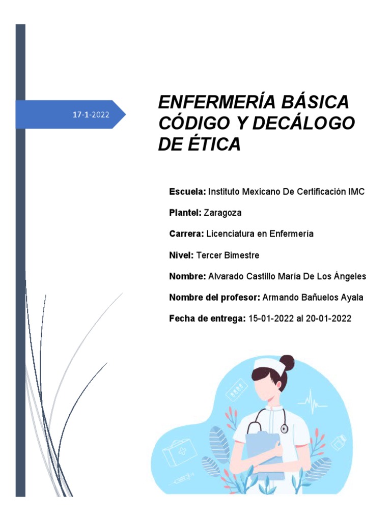 Código de ética y decálogo de la enfermería: fundamentos y principios éticos de la profesión ...