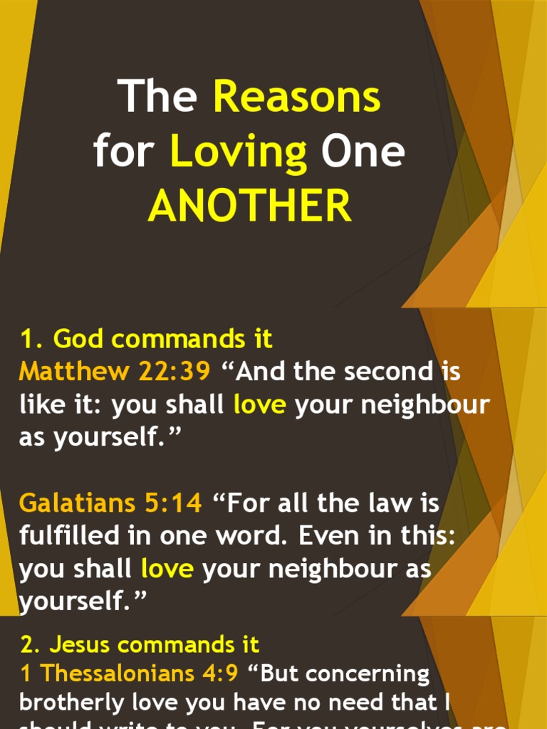The Reasons For Loving One ANOTHER | PDF | Religion & Spirituality