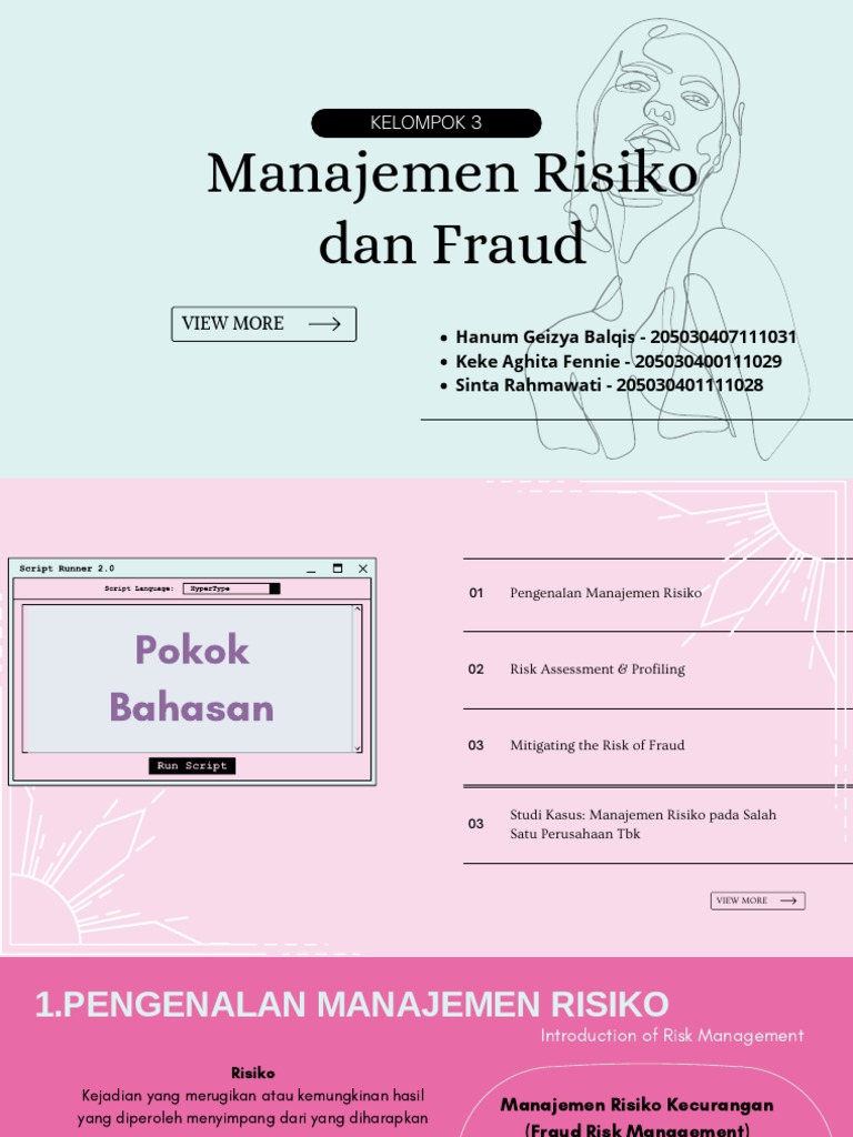 Manajemen Risiko & Fraud | PDF | Pengelolaan Keuangan & Uang | Komputer