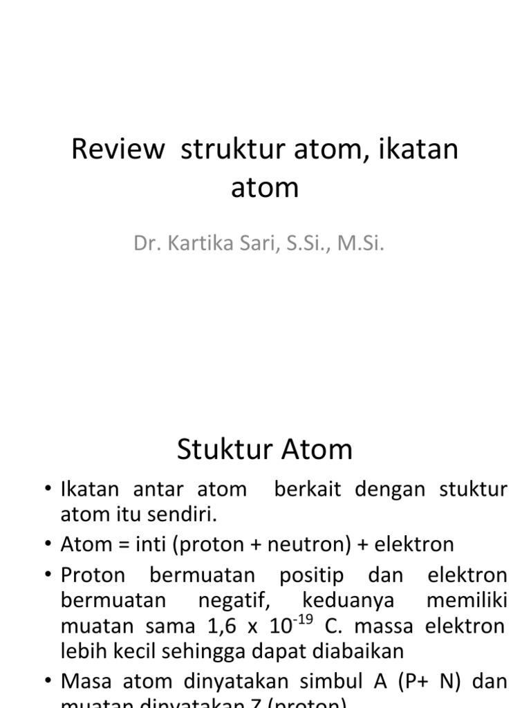 Struktur Dan Ikatan Atom | PDF