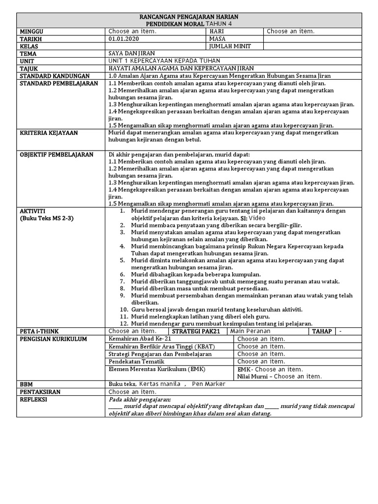 Unit 1 Kepercayaan Kepada Tuhan | PDF