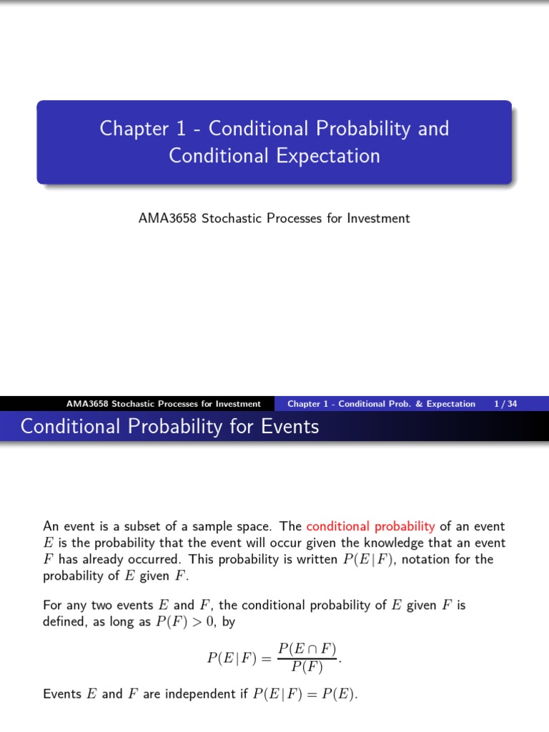 Conditional Probabilities & Expectations Chapter | PDF